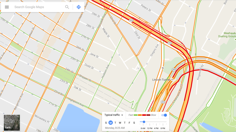 Know live Congestion or future traffic on Google map - Desktop and mobile