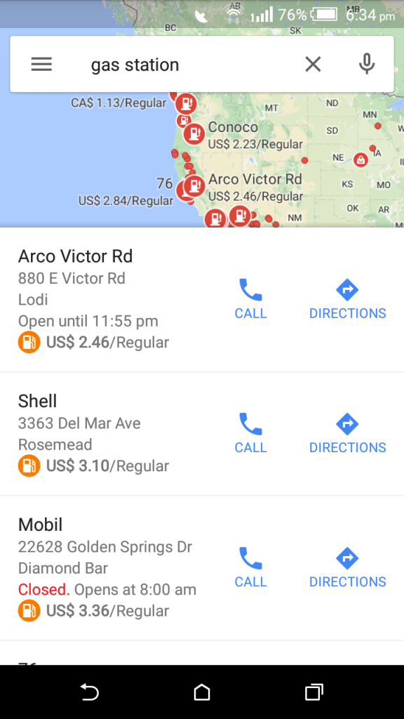 Google Map track Near By Gas Station and Current Prices - Android and ...