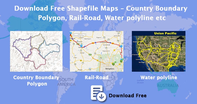 Download Free Shapefile Maps - Country Boundary Polygon, Rail-Road ...