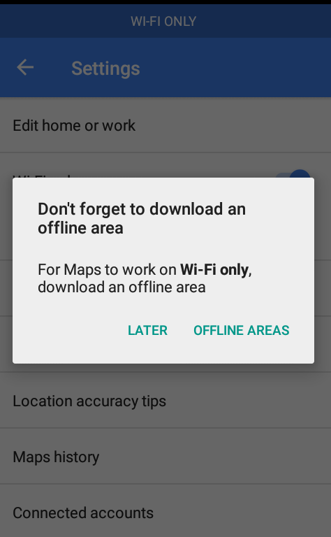 Google Map Wifi Only Feature - Helping Limit Data Usage
