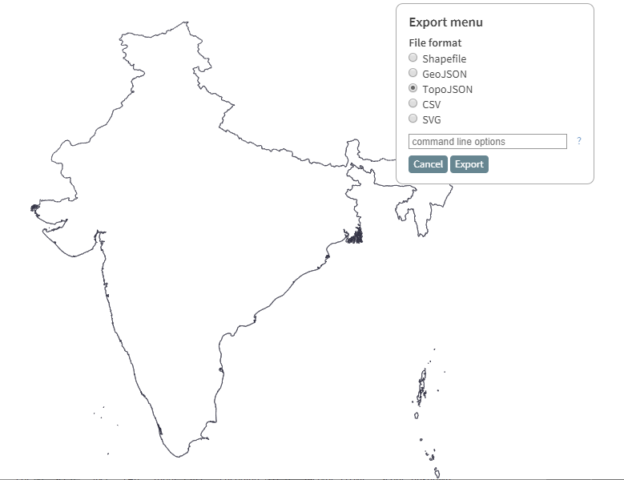 Convert Shapefile to TopoJSON
