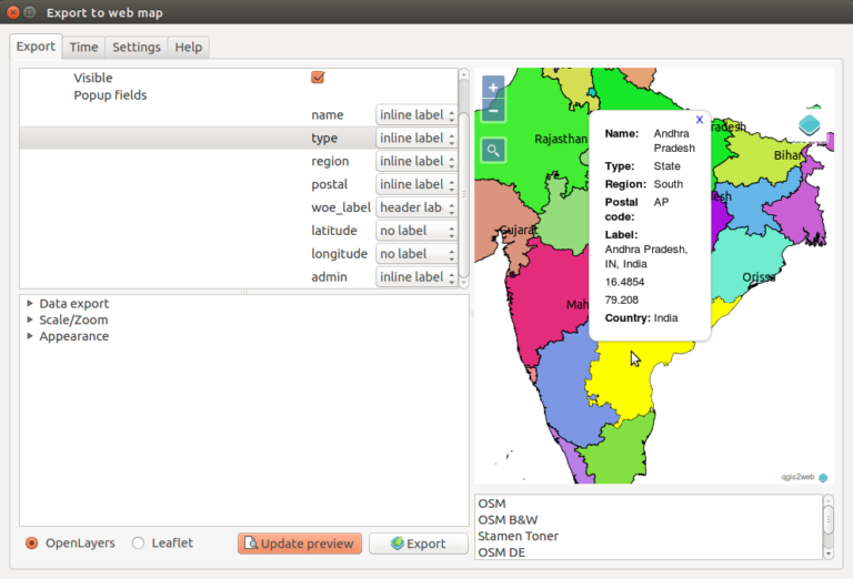 QGIS2Web - Create Web Maps