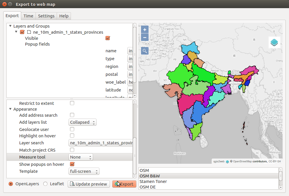 QGIS2Web - Create Web Maps