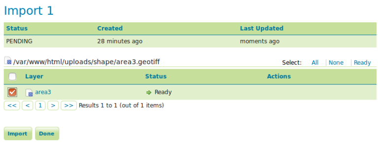 Geoserver Importer Extension API - Upload and Publish Data