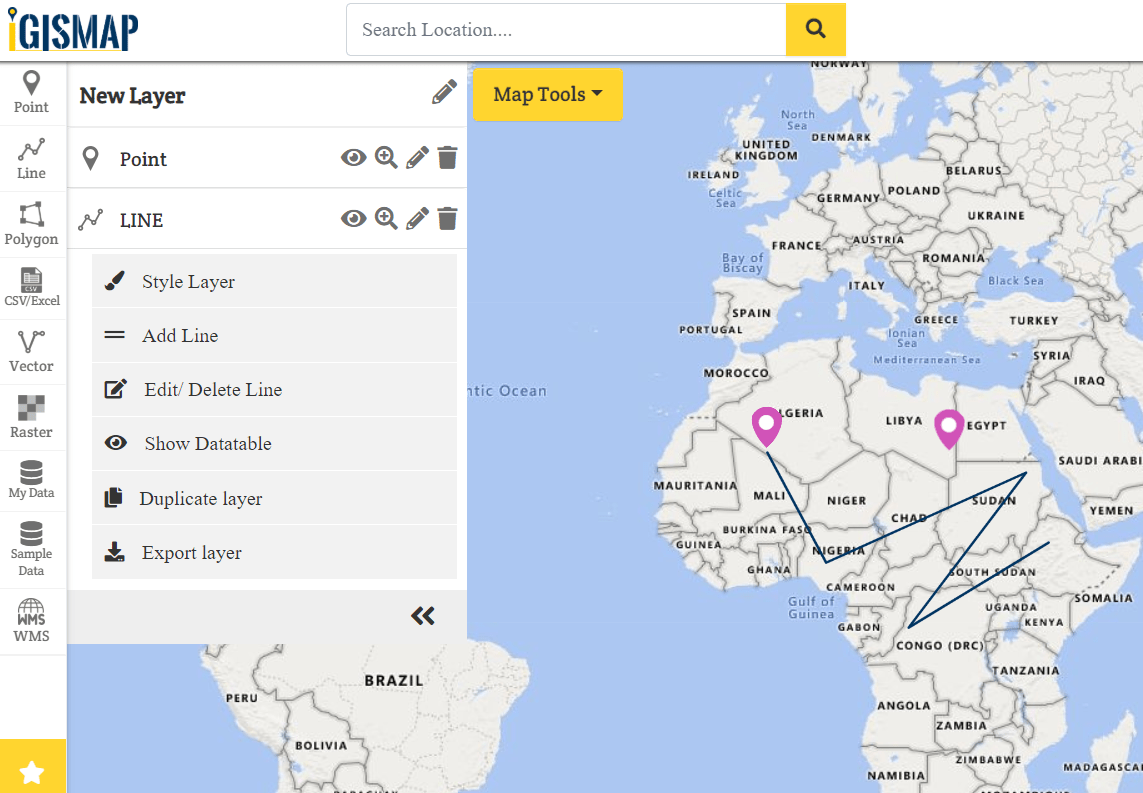 Create Map Layer - Point, Polygon, Multiline Create Map Layer - Point, Polygon, Multiline