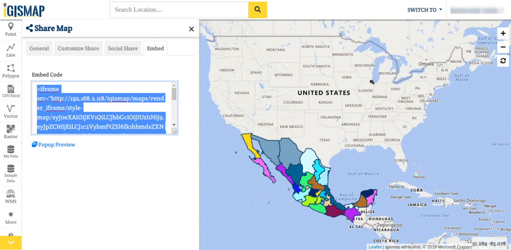 Quick Embed Customized Map on website