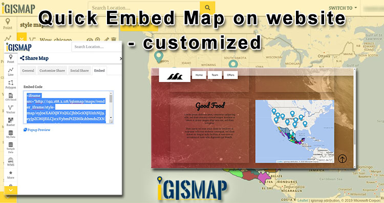 Quick Embed Customized Map on website Quick Embed Customized Map on website