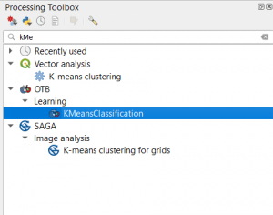 QGIS Tutorial: Unsupervised classification using KMeansClassification