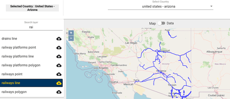 Arizona County GIS Data - Shapefile, Kml - Administrative boundary ...