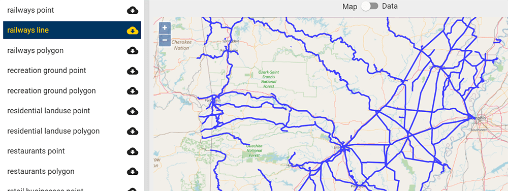 United States - Arkansas GIS data - Shapefile, Kml - Boundary, County ...