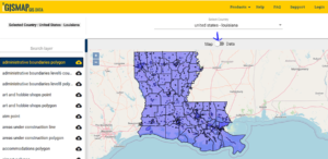 Download Louisiana State GIS Map - Boundary, Parishes, Rail, highway