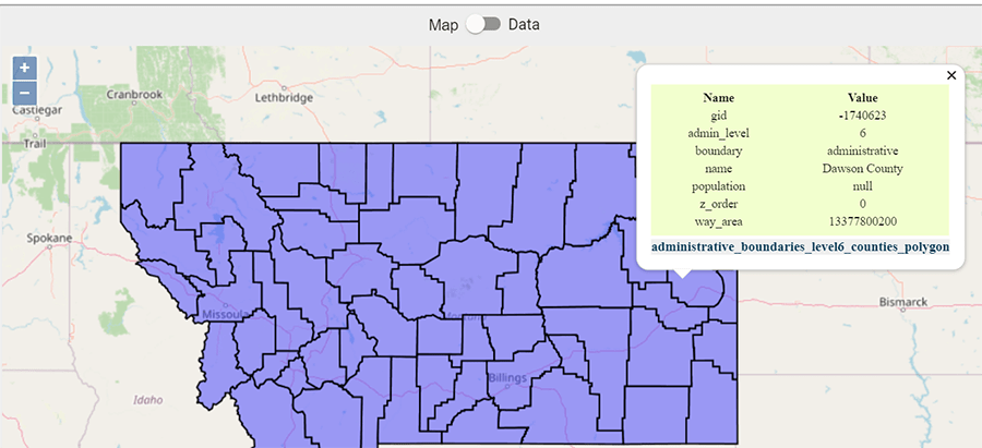 Download Montana State Gis Data - County, rail, highway shapefile