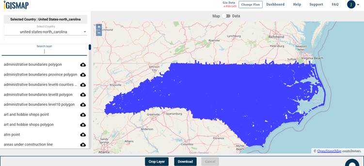 Download North Carolina State GIS Maps – Boundary, Counties, Rail ...