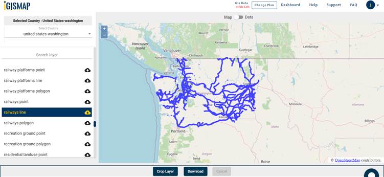 Download Washington State GIS Maps – Boundary, Counties, Rail, highway