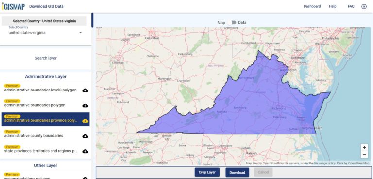 Download Virginia State GIS Maps – Boundary, Counties, Rail, highway