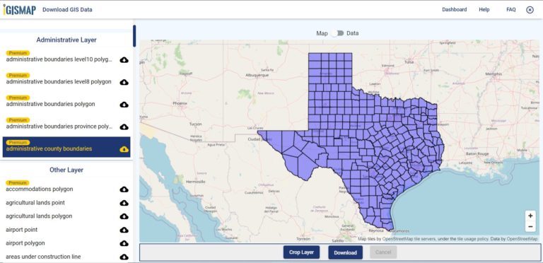 Download Texas State GIS Maps – Boundary, County, rail, highway line