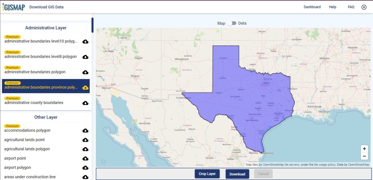 Download Texas State GIS Maps – Boundary, County, rail, highway line