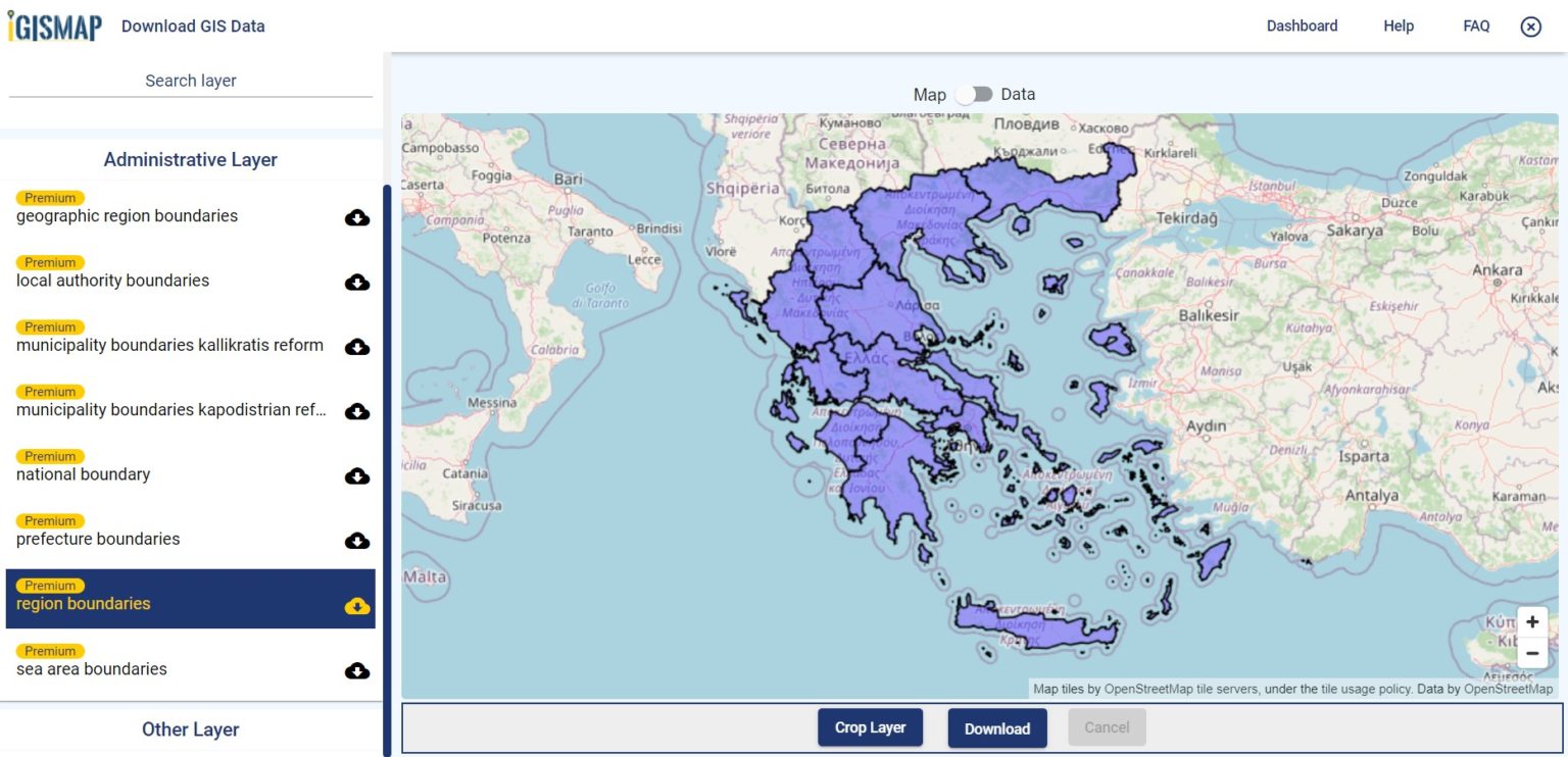 Download Greece Administrative Boundary Shapefiles - Regions ...