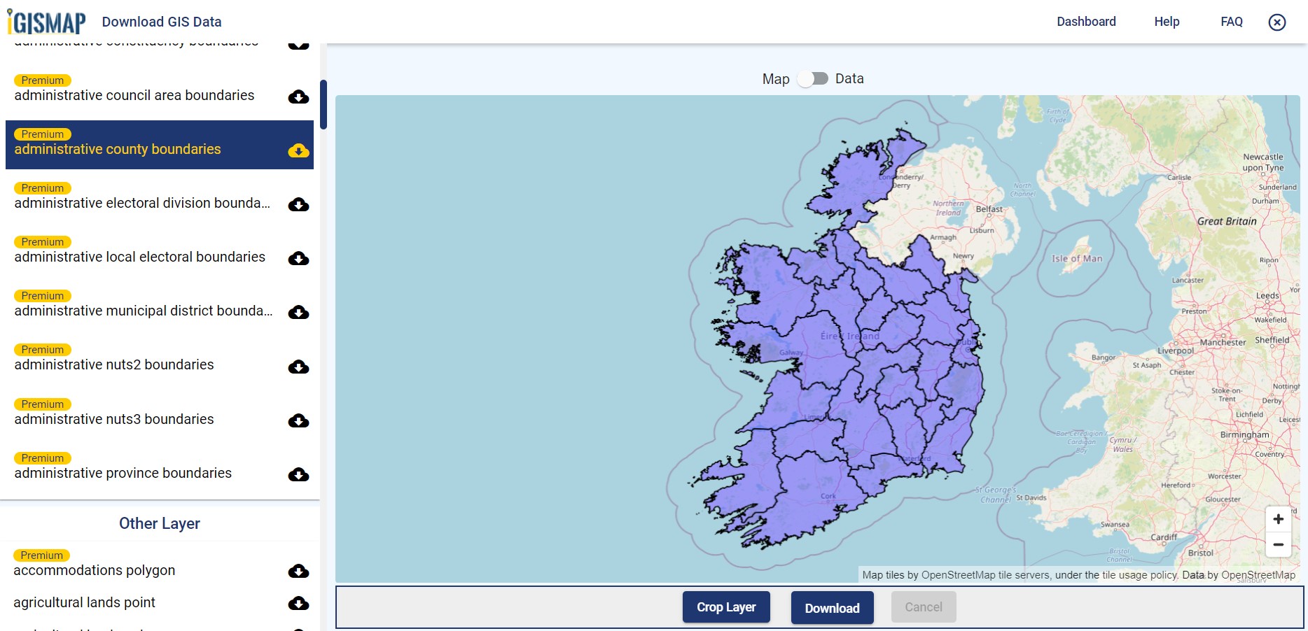 Download Ireland Administrative Boundary Shapefiles - Counties ...
