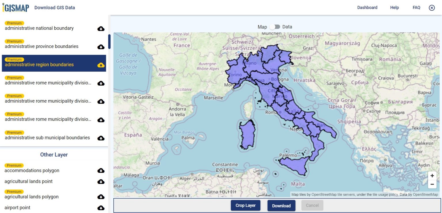 Download Italy Administrative Boundary Shapefiles - Regions, Provinces ...