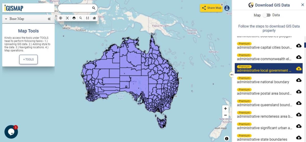 Download Australia Administrative Boundary Shapefiles - States, Local ...