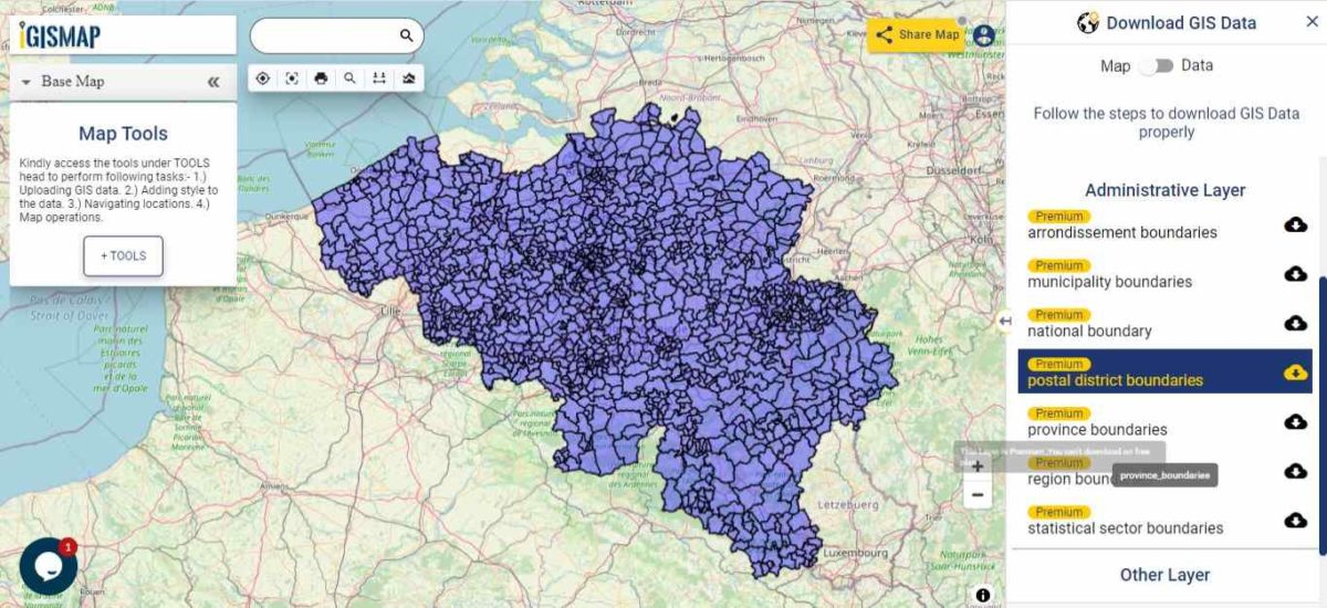 Download Belgium Administrative Boundary Shapefiles - Provinces ...