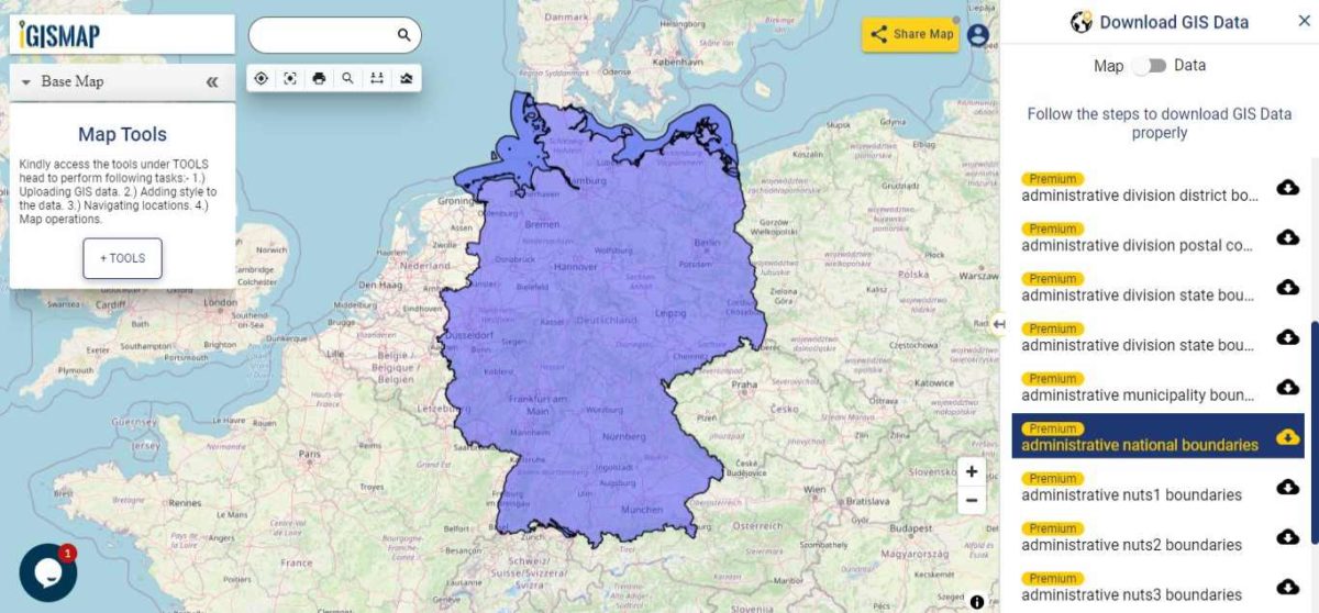 Download Germany Administrative Boundary Shapefiles - States, Districts ...
