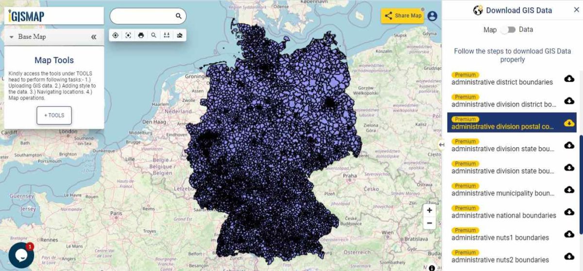Download Germany Administrative Boundary Shapefiles - States, Districts ...
