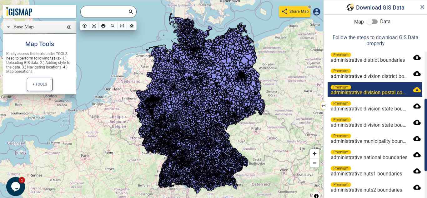 Download Germany Administrative Boundary Shapefiles - States, Districts ...