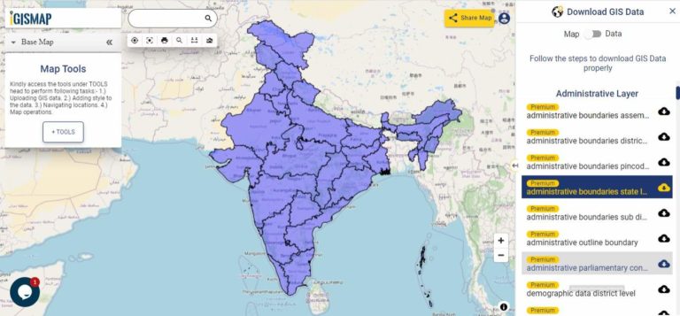 Download India Administrative Boundary Shapefiles - States, Districts ...