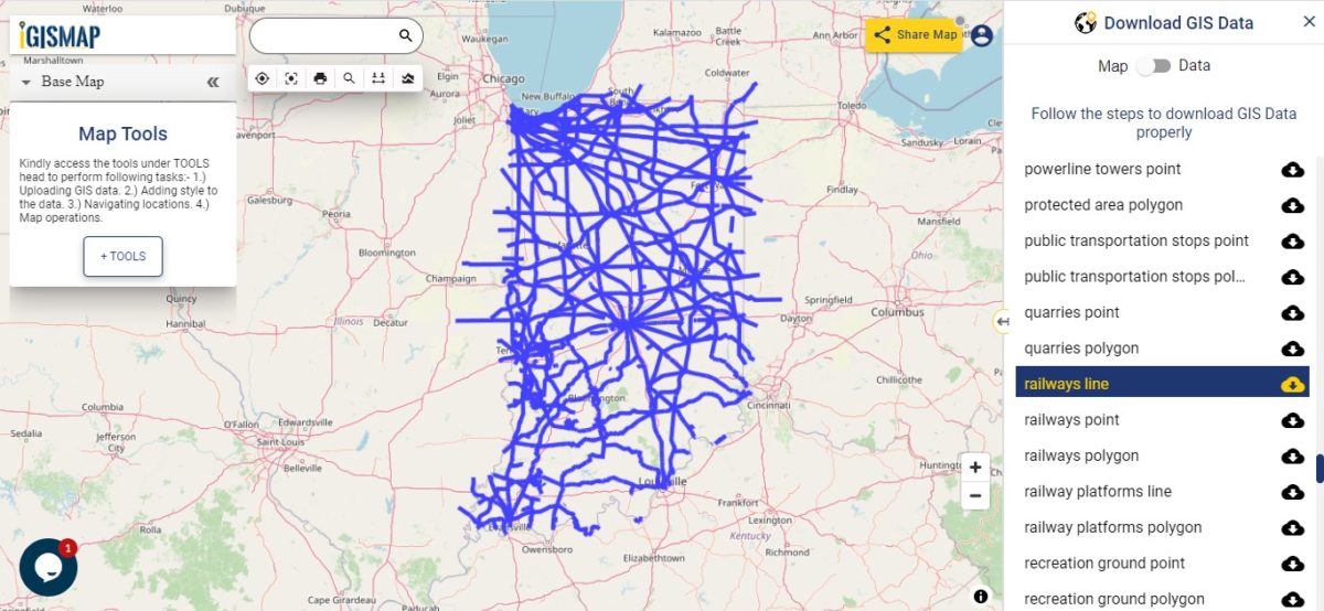 Download Indiana Counties GIS data - United States - Railways, Highway ...