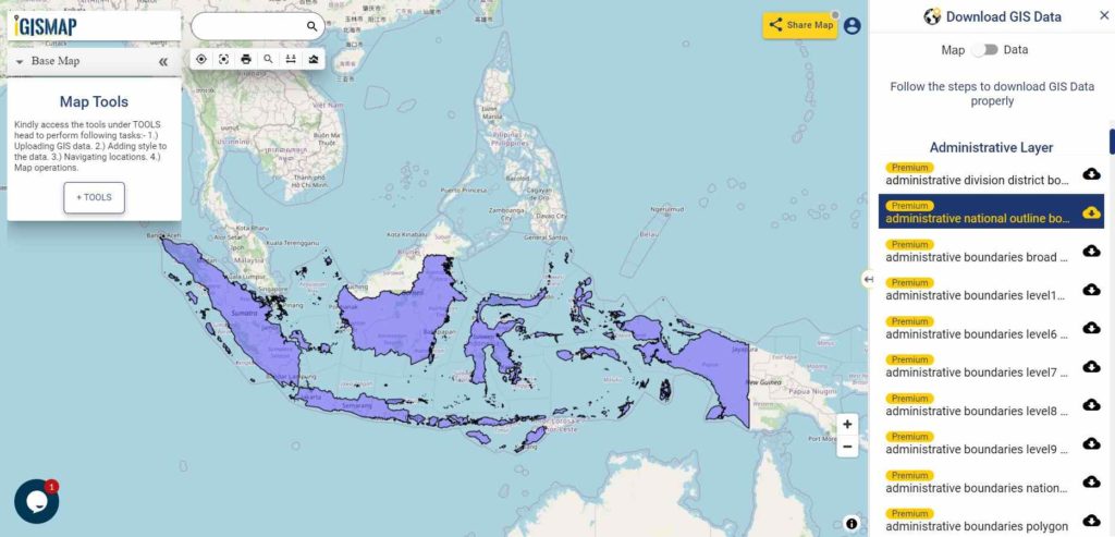 Download Indonesia Administrative Boundary Shapefiles - Provinces ...