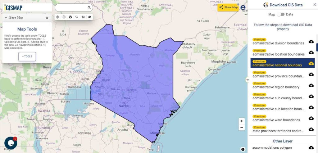 Download Kenya Administrative Boundary Shapefiles - Provinces ...