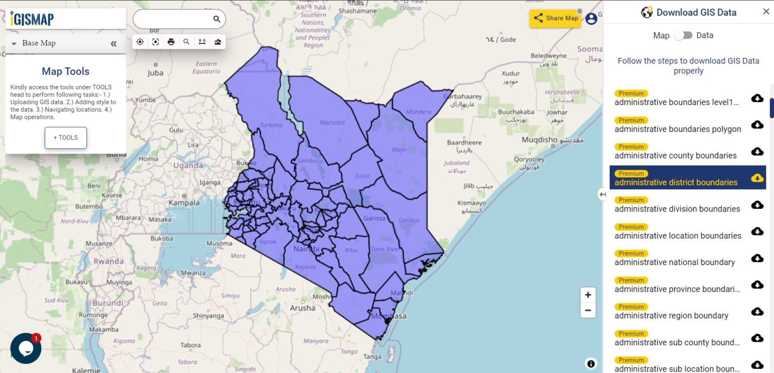 Download Kenya Administrative Boundary Shapefiles - Provinces ...