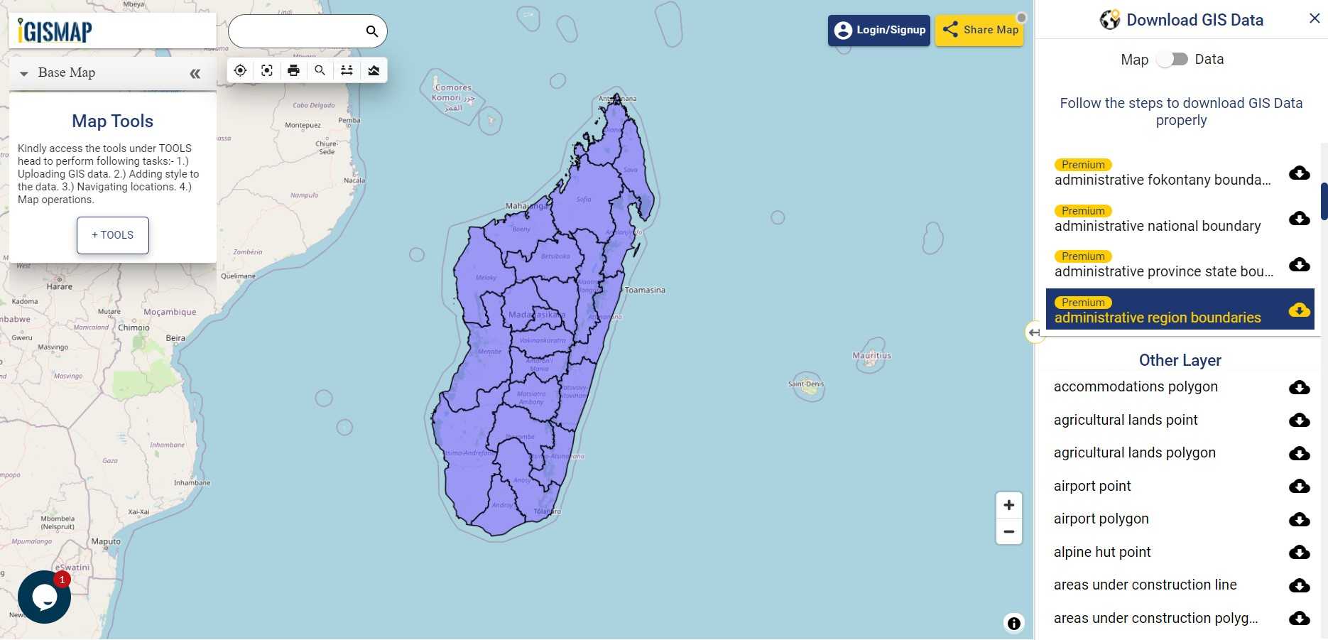 Download Madagascar Administrative Boundary Shapefiles - Province ...