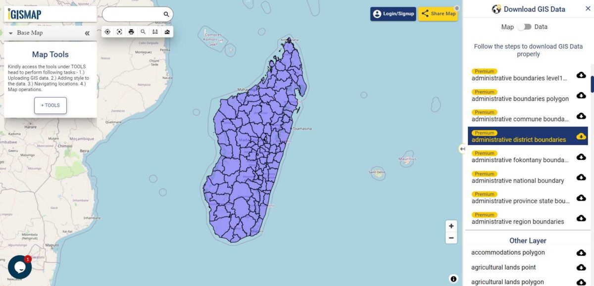Download Madagascar Administrative Boundary Shapefiles - Province ...