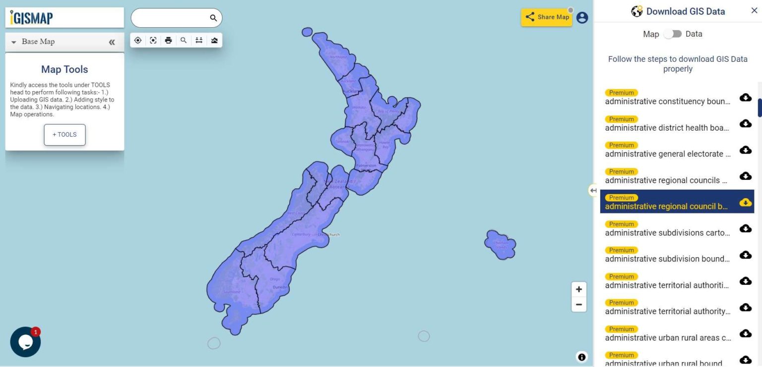 Download New Zealand Administrative Boundary Shapefiles - Regional ...