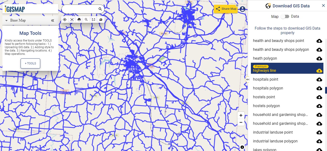 Download Ohio State GIS Maps – Boundary, Counties, Rail, highway
