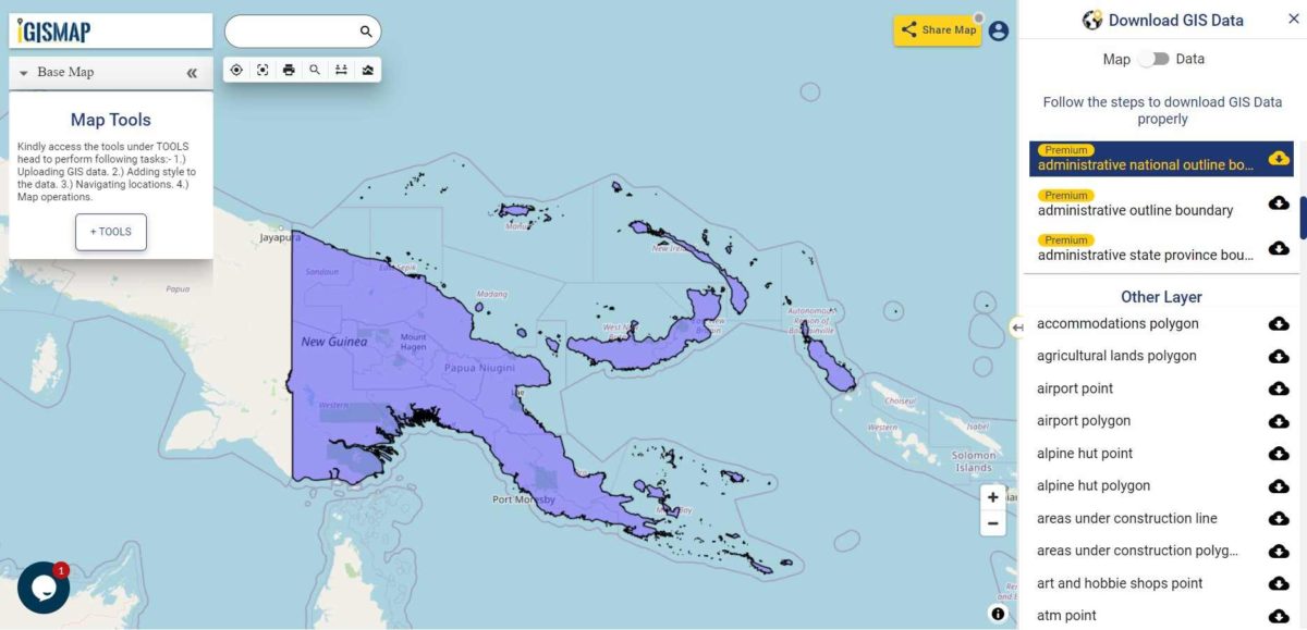 Download Papua New Guinea Administrative Boundary Shapefiles ...