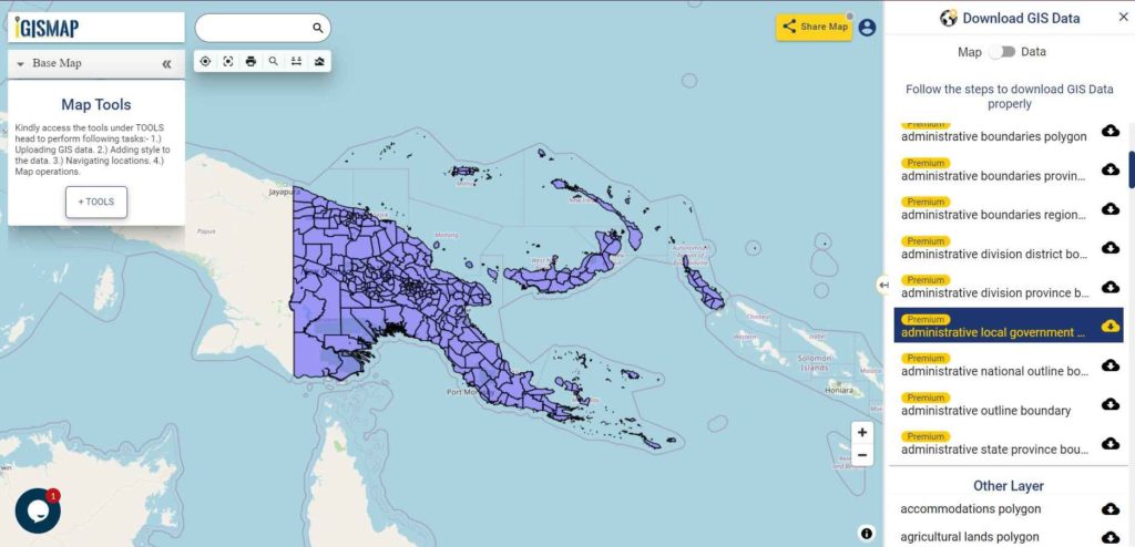 Download Papua New Guinea Administrative Boundary Shapefiles ...