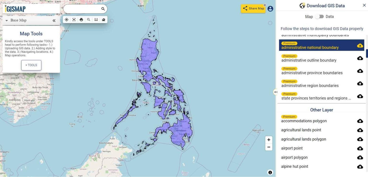 Download Philippines Administrative Boundary Shapefiles - Regions ...
