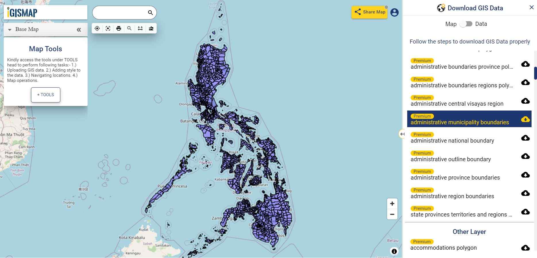 Download Philippines Administrative Boundary Shapefiles - Regions ...