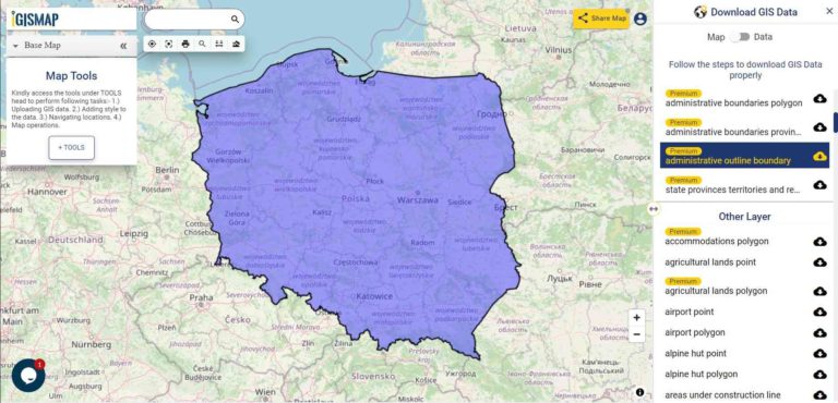 Download Poland Administrative Boundary Shapefiles - States, Counties ...