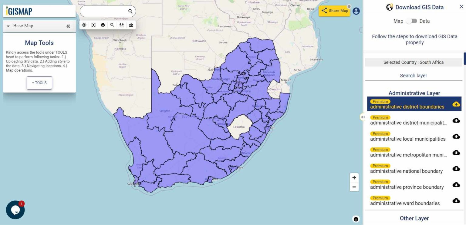 Download South Africa Administrative Boundary Shapefiles - Provinces ...