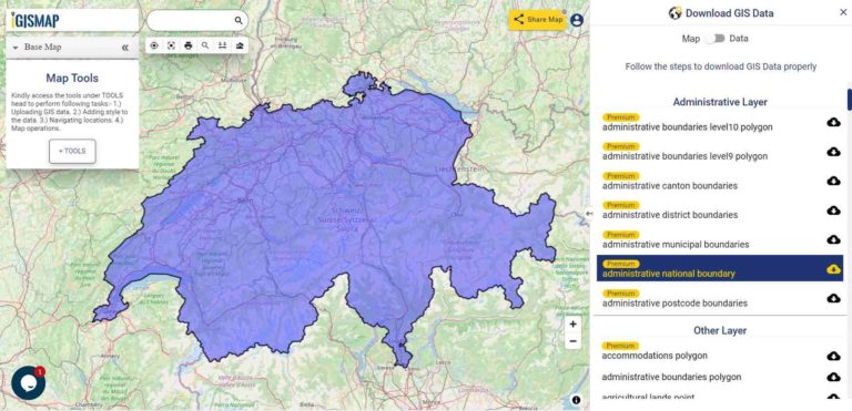 Download Switzerland Administrative Boundary Shapefiles - Cantons ...