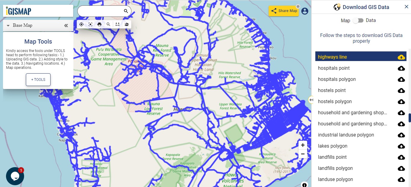 Download The United States - Hawaii GIS Data, Shapefile, counties,
