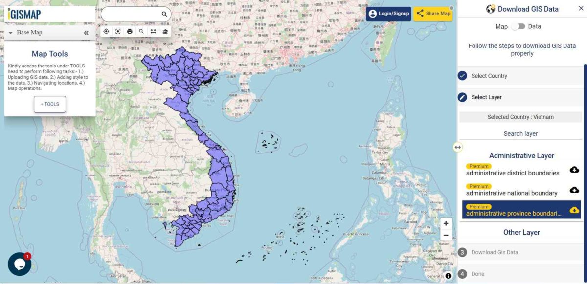 Download Vietnam Administrative Boundary Shapefiles - National ...