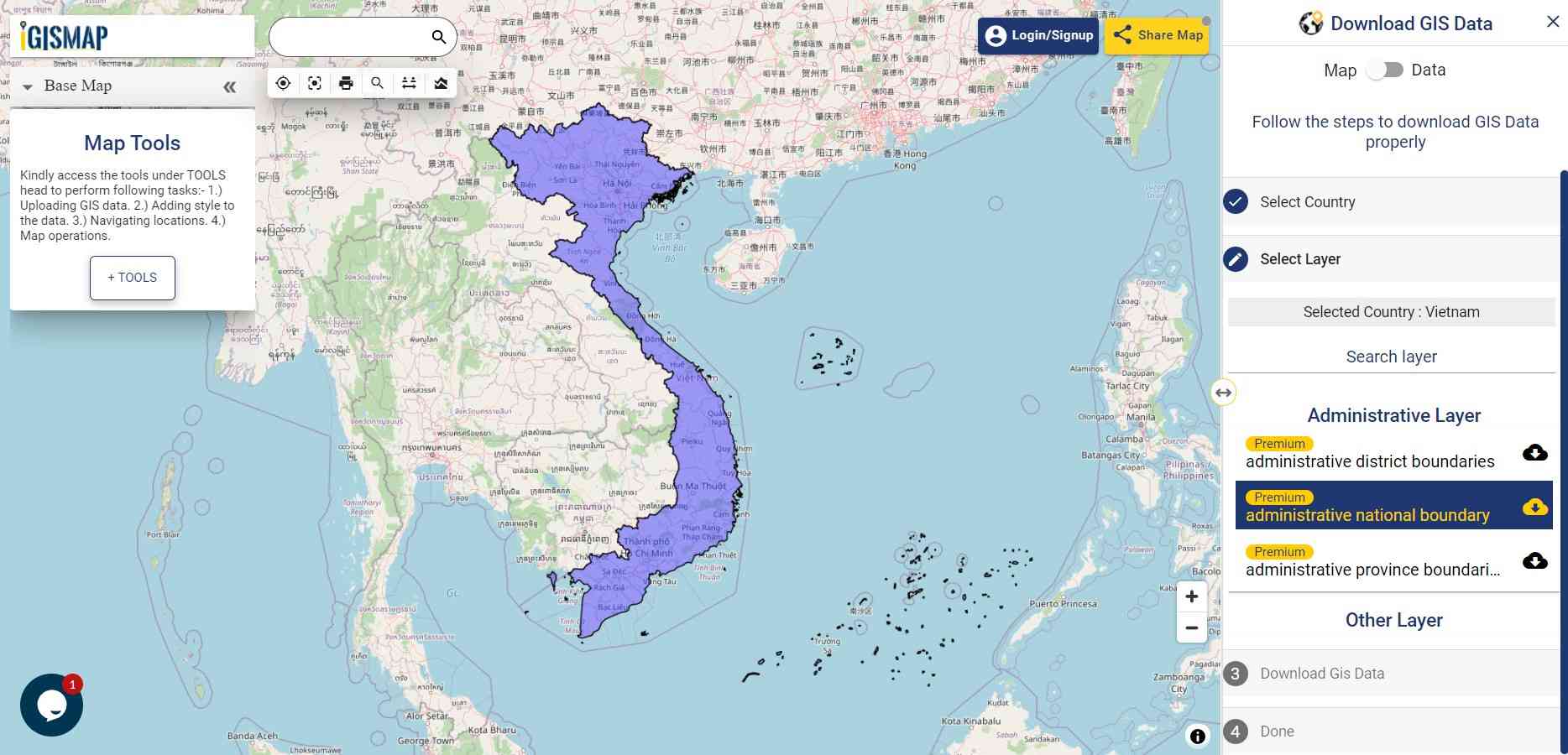 Download Vietnam Administrative Boundary Shapefiles - National ...