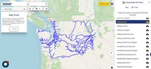 Download Washington State GIS Maps – Boundary, Counties, Rail, highway