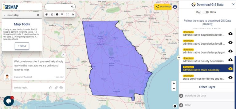 United States - Georgia GIS Data- shapefile, boundary, Counties ...